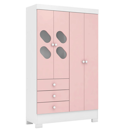 Ropero Ciranda Blanco Rosa - Comercial de la Patagonia